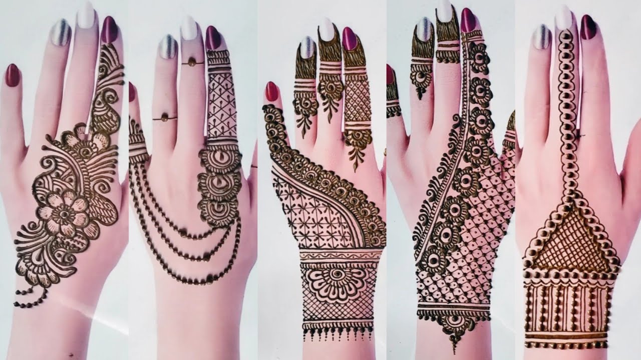 Very easy 5 different mehndi design/Indian best mehndi designs/Mehandi ...