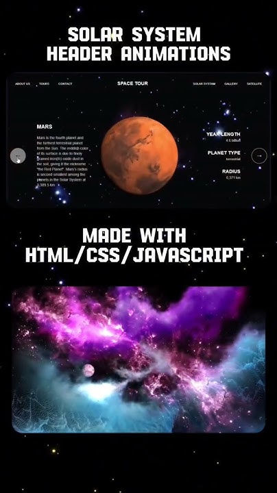 Solar System Animation Made With Html Css & Javascript #html#css# 