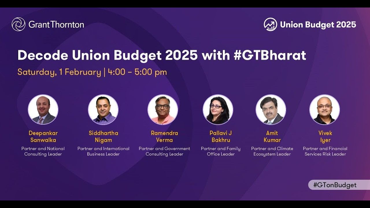 Decode Union Budget 2025-26 webinar | #GTonBudget - YouTube