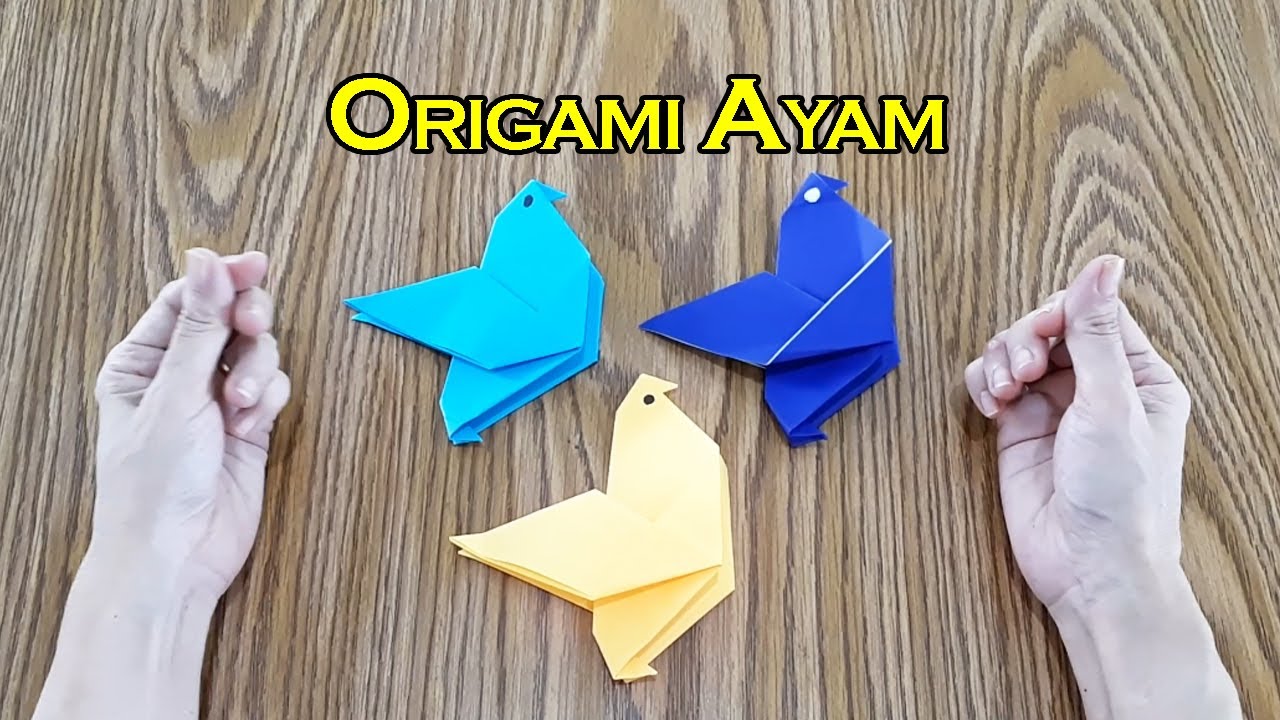 Cara Membuat Origami Binatang Ayam Mudah Dan Bagus - YouTube