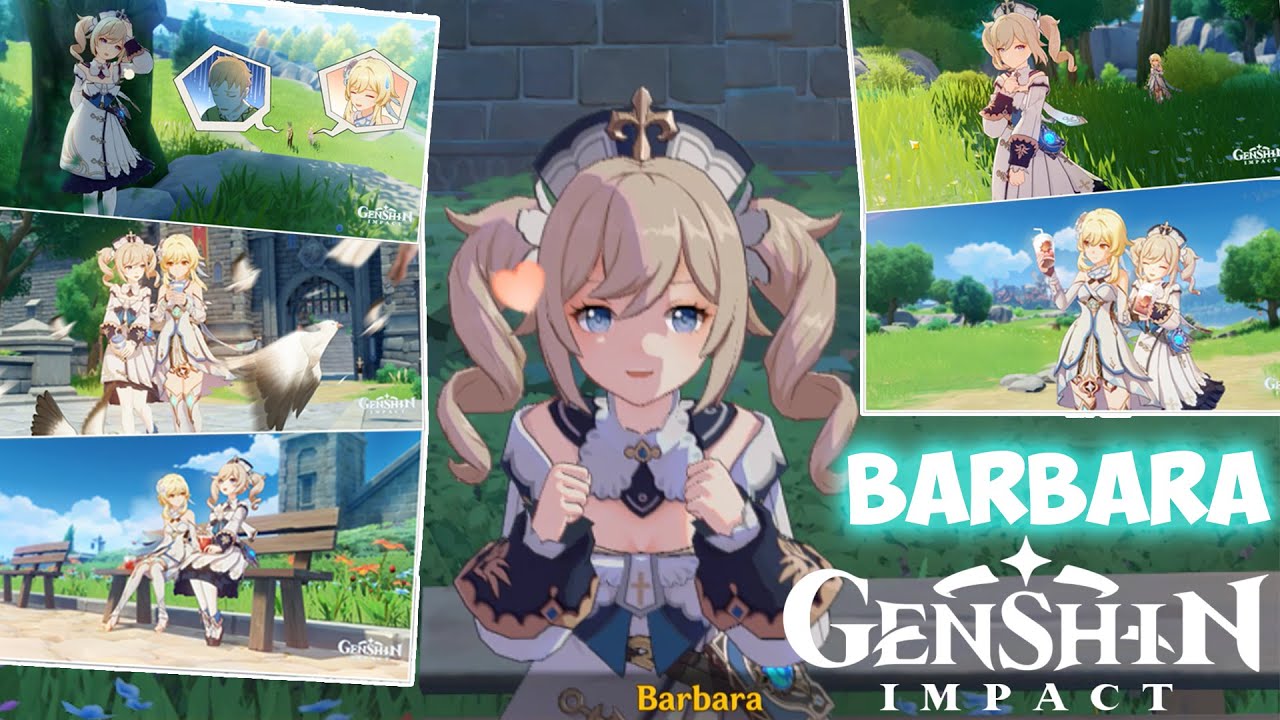 Barbara Hangout Event All Ending Guide Full Gameplay | Genshin Impact 1 ...