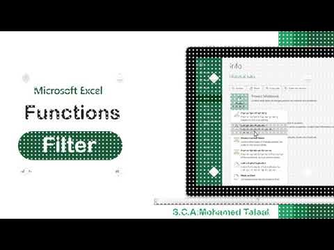 Advanced Excel - Filter Functions - YouTube