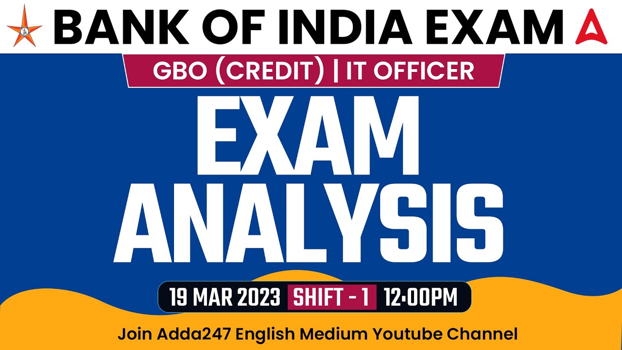 Bank Of India Exam Analysis 2023 BOI Credit IT Officer Questions And Answers Adda247 YouTube bank-of-india-exam-analysis-2023-boi-credit-it-officer-questions-and-answers-adda247-youtube