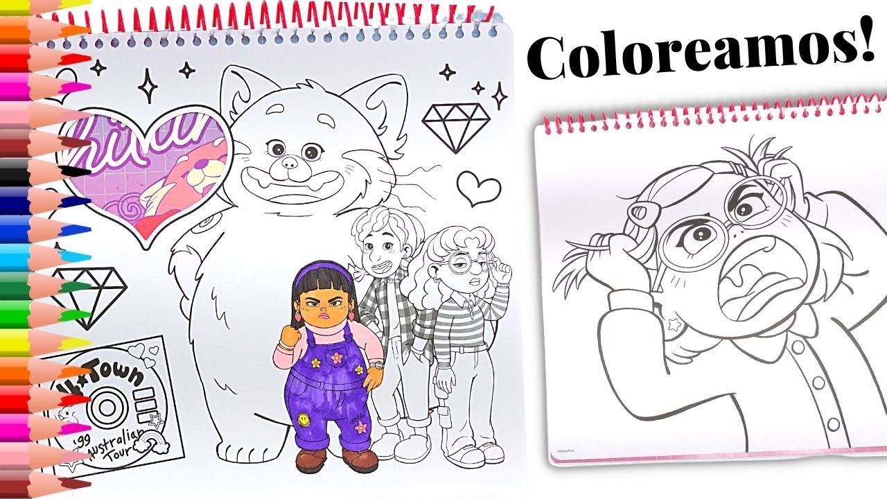Coloreando Personajes de la Pelicula Turning Red - YouTube