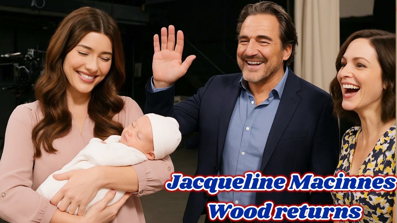 Jacqueline Macinnes Wood takes newborn baby on tour of film set The ...