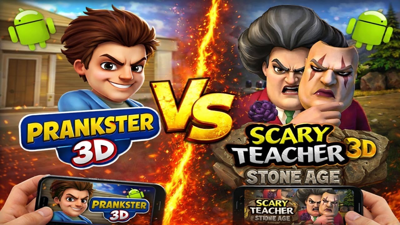 Prankster 3D VS Scary Teacher 3D Stone Age — Best Prank Game Showdown ...