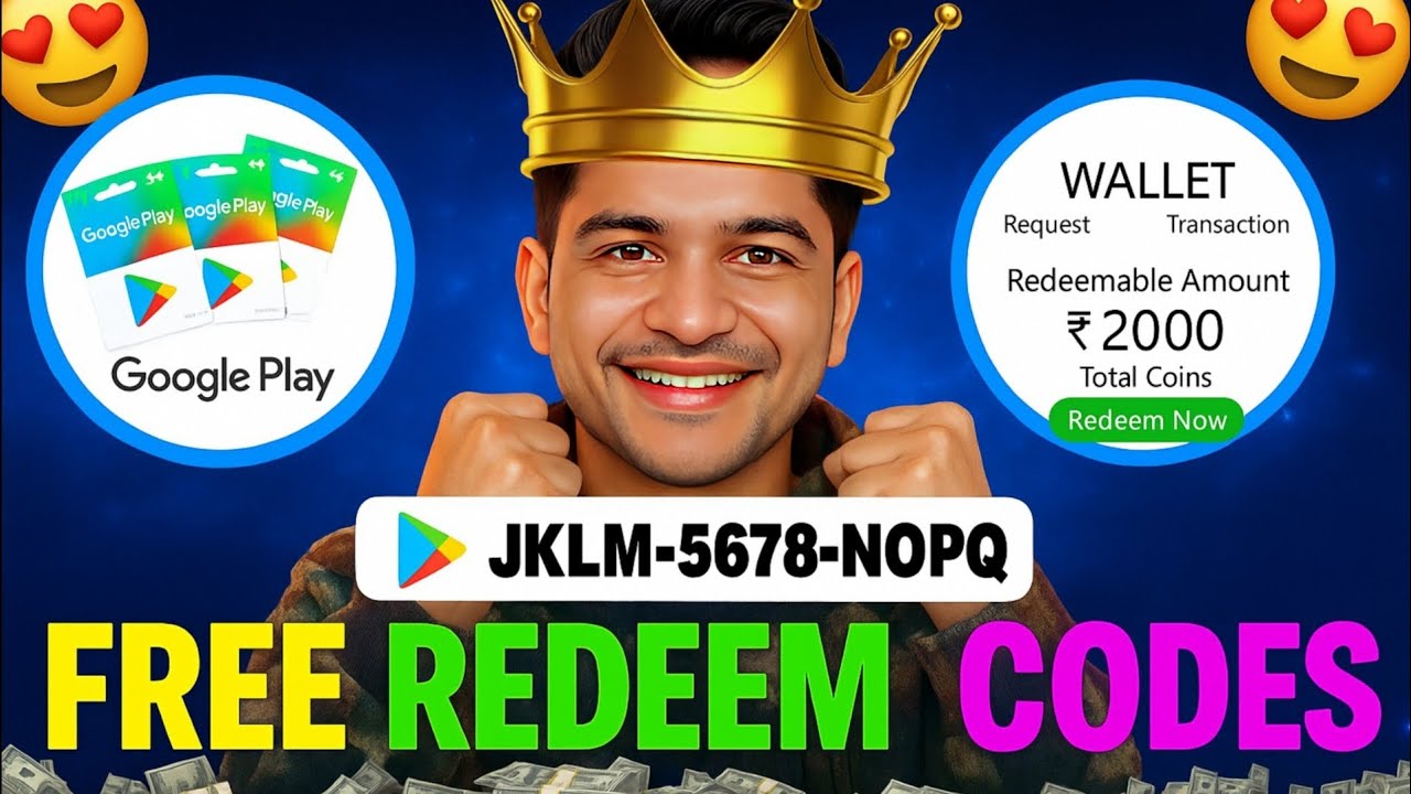 FREE REDEEM CODE | FREE REDEEM CODE APP | FREE GOOGLE PLAY REDEEM CODE APP | FREE REDEEM CODES ...
