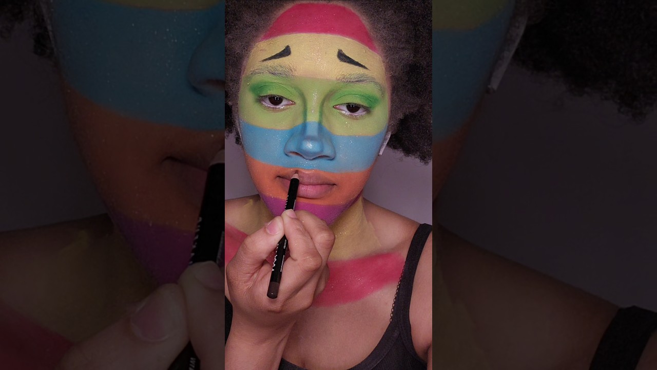 ️💛💚Stripes Makeup Tutorial💙🧡💜 #makeupartist #viralshort #makeuptutorial ...