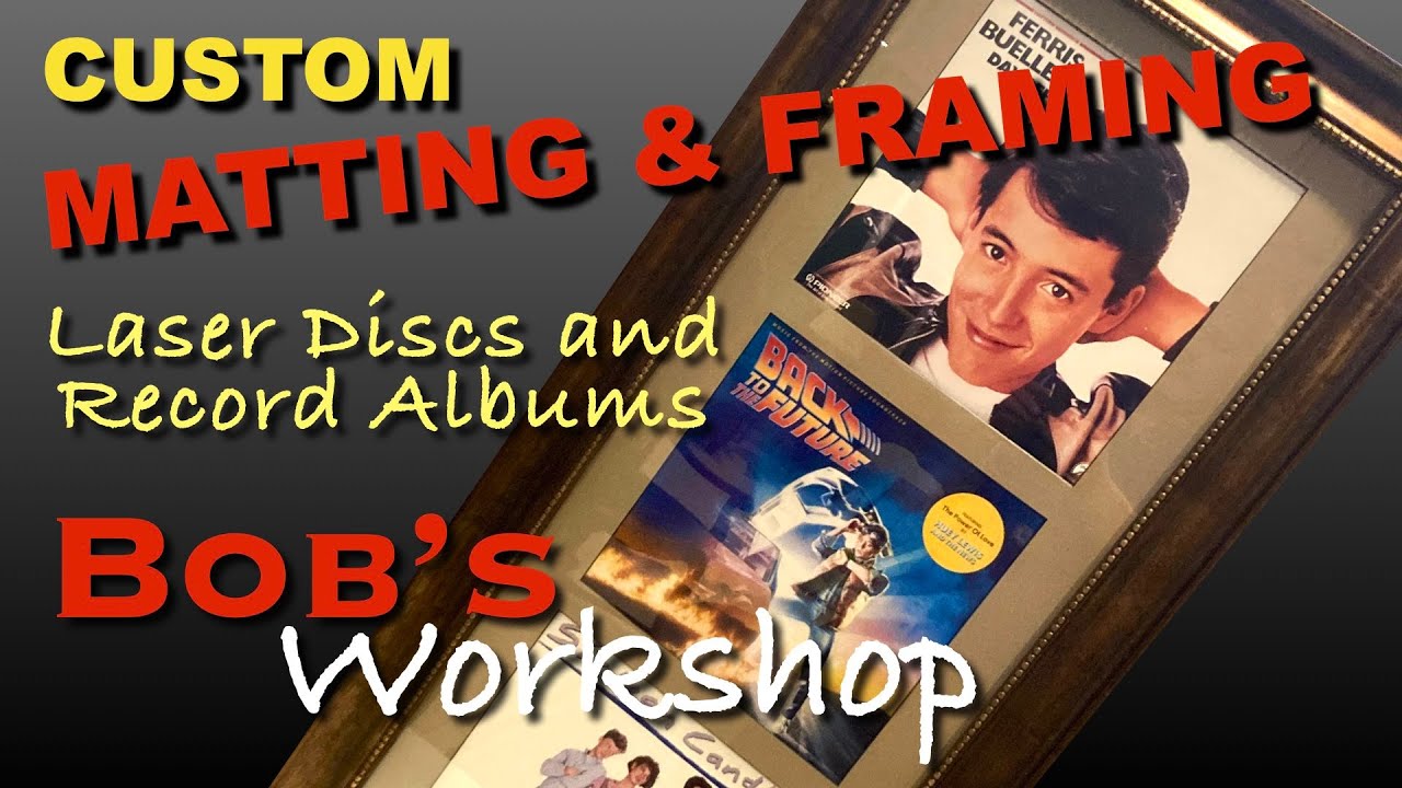 Framing Laser Discs and Record Albums with a frame found curb-side on ...