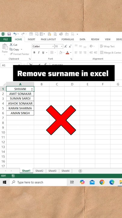 Remove last name in excel | how to remove surname in excel | excel shortcuts tips and tricks # ...