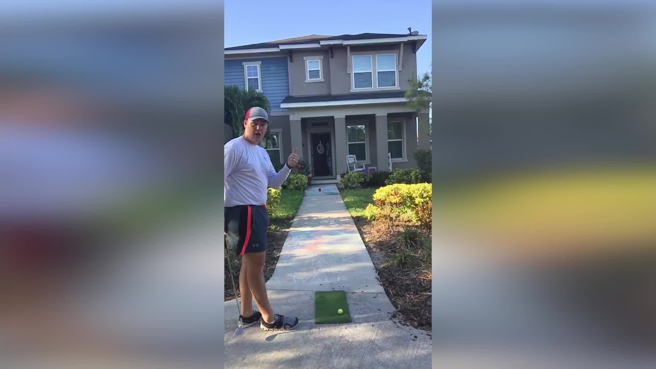 'Booyah' St. Pete dad makes unbelievable golf trick shot - YouTube