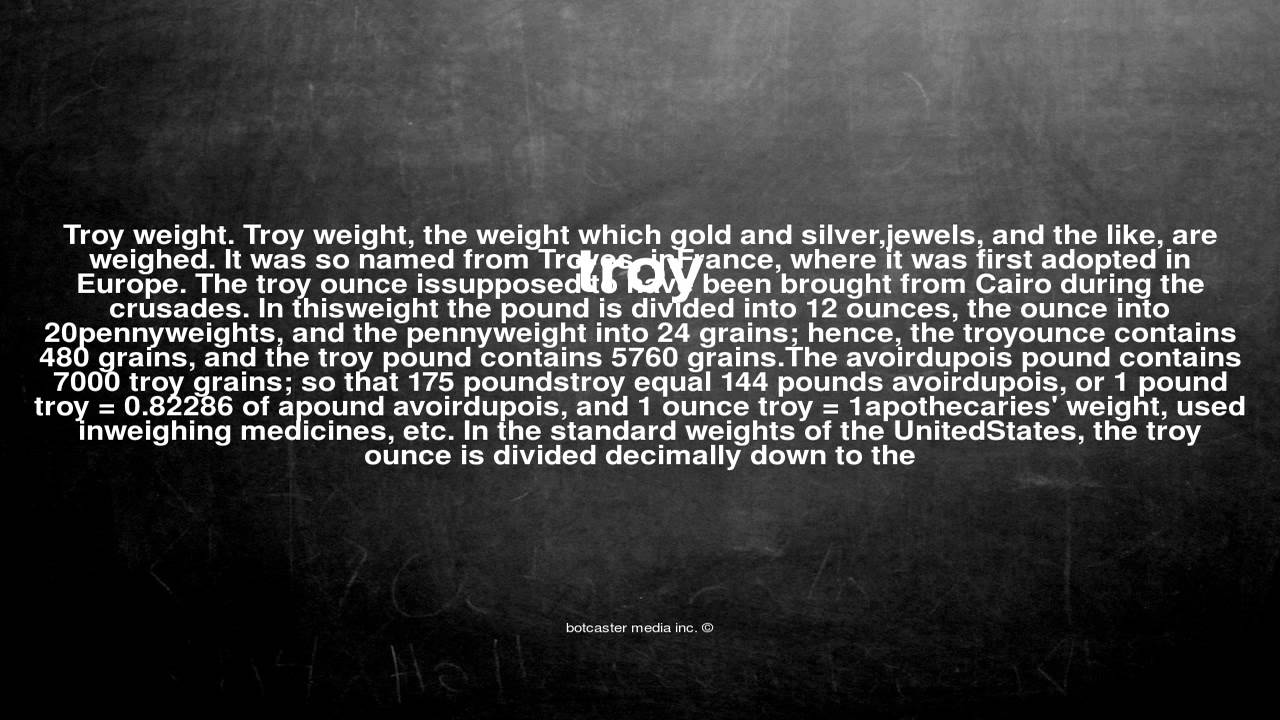 What does troy mean - YouTube