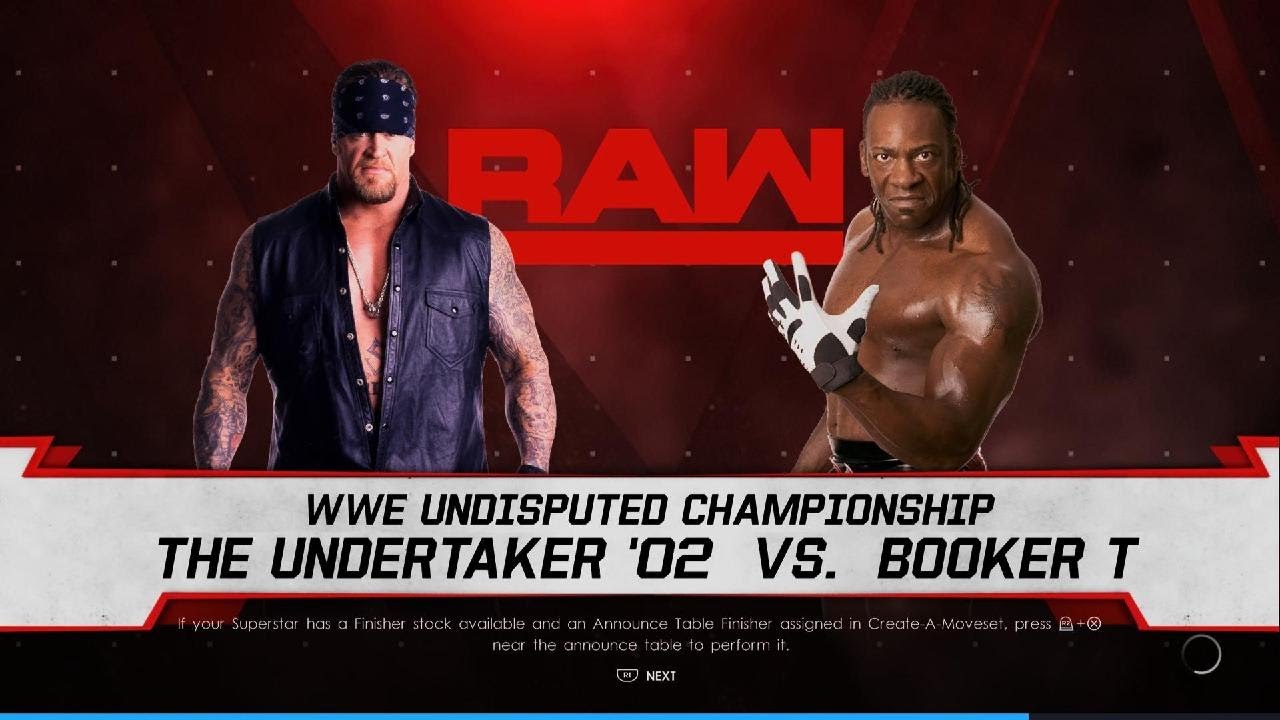 WWE UNDISPUTED CHAMPIONSHIP - THE UNDERTAKER '02 vs. BOOKER T # ...