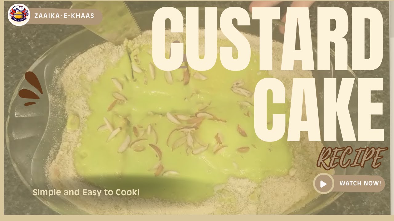 Custard with Cake Recipe | Quick & Easy Cold Dessert at Homen #custard ...