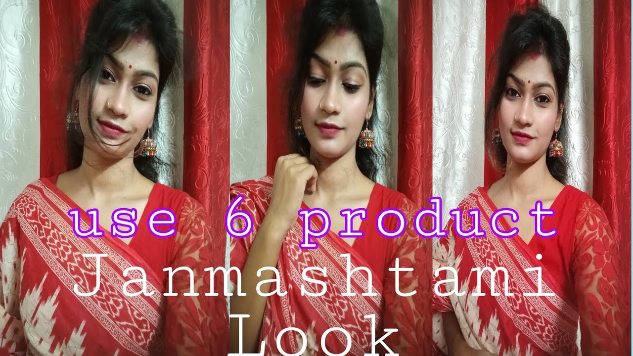 Janmashtami Makeup Look Tutorial/ Newly Married Janmashtami Look/ Use 6 ...
