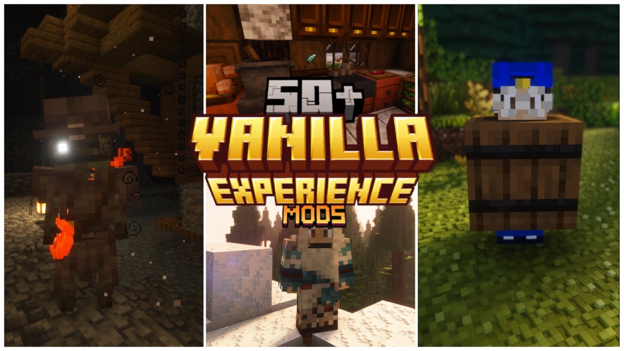 50 MEJORES MODS que mejoran la experiencia Minecraft VANILLA 1.20.1 - 1 ...