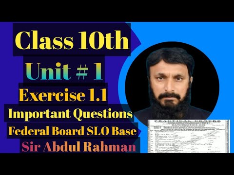 Class 10th maths.Exercise.1.1 Question #3 Federal Board SLO base ...