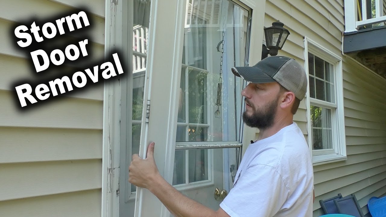 How to Remove an Old Storm Door | The Fixer Clips - YouTube