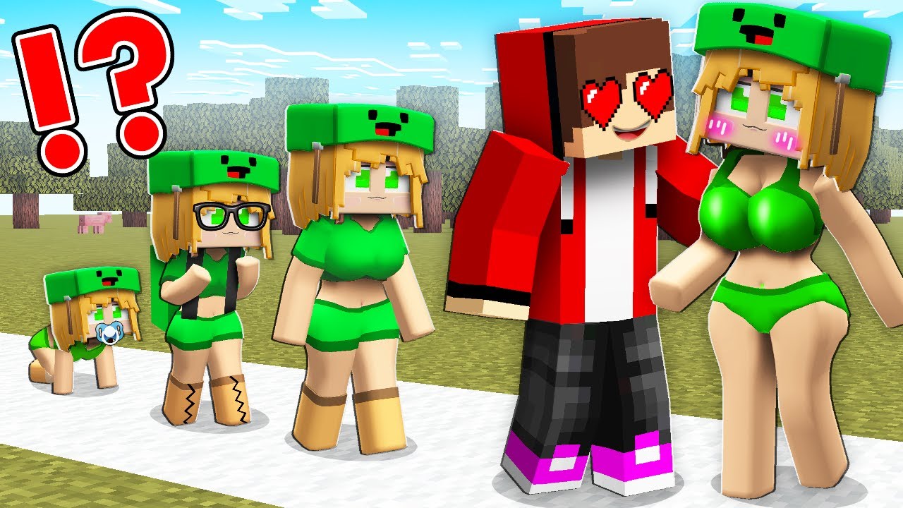 Mikey Girl's LIFE CYCLE! MIKEY EVOLUTION with JJ in Minecraft - Maizen ...
