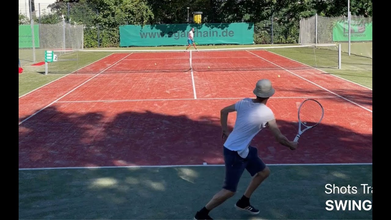 Court Level View Tennis Myrko & Christian: RF97A vs. Blade Pro - YouTube