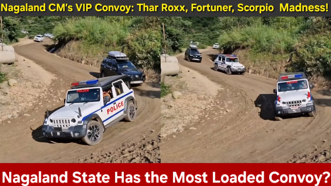 Convoy of Nagaland CM's Roxx, Fortuners & Dozens of Scorpio Bolero ...