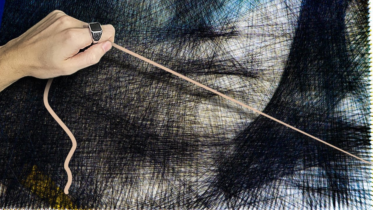 Zendaya Portrait Made Only With Colored Strings - YouTube