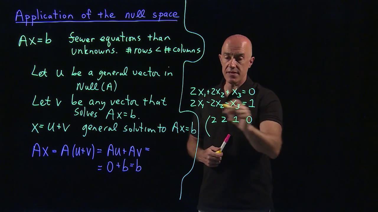 Underdetermined linear system of equations | Lecture 22 | Matrix ...