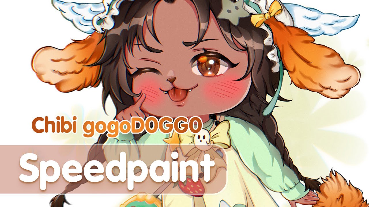 Chibi commission - gogoD0GG0 cute chibi art ⸨ Clip Studio Speedpaint ...