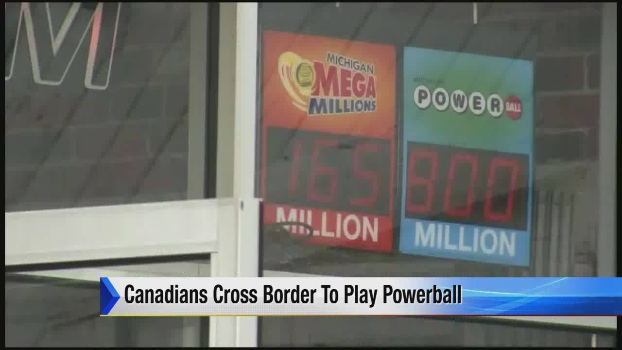Canadians cross border to play powerball - YouTube