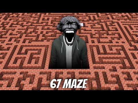 67 inside a BIGGEST MAZE in Minecraft ! What's INSIDE the SCARY 67 ?