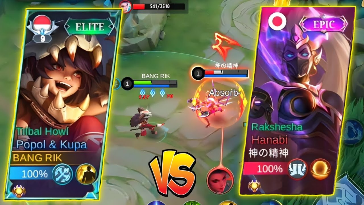 ketika rank badak(epic) popol kupa vs hanabi full adu mekanik - Mobile ...