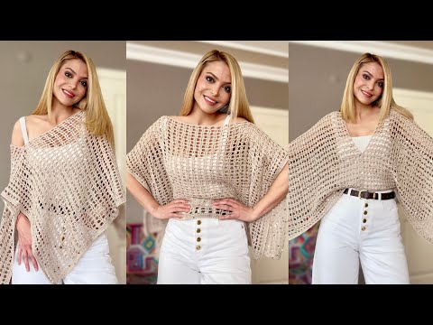 Tığ İşi Trend Pelerin Bluz