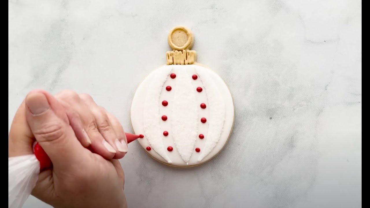 Vintage Textured Ornament Christmas Cookie Design - YouTube