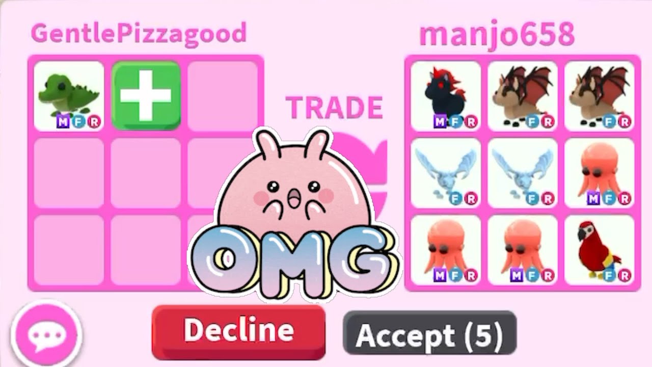 Look at this crazy offer I got for my mega crocodile in Roblox adopt me ...