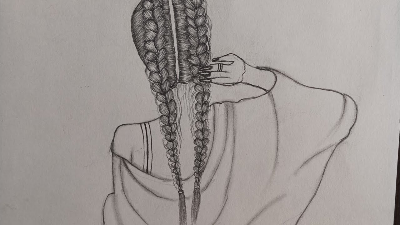 How easy to draw a Back Side - Girl Drawing || Simple pencil tutorial ...