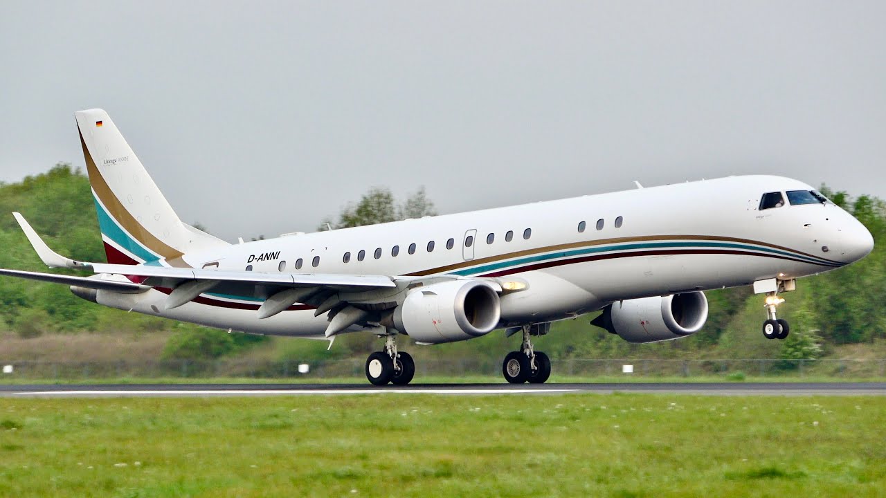 VistaJet Embraer Lineage 1000 Landing at Manchester Airport, 2024 - YouTube