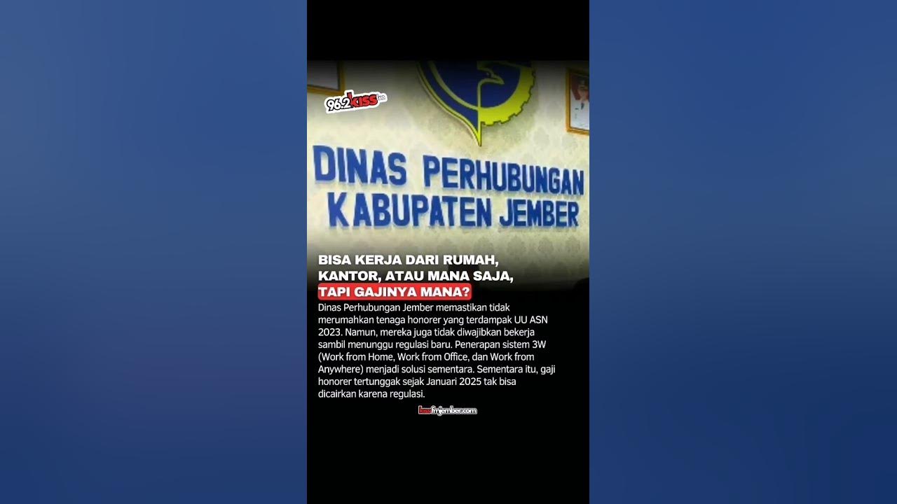 Dishub Jember Beri Tiga Pilihan Cara Kerja untuk Pegawai Honorer yang Terdampak UU ASN - YouTube