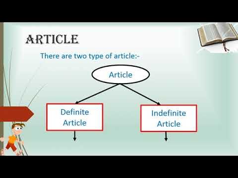 How many articles in English Grammar in Hindi ll article कितने प्रकार ...