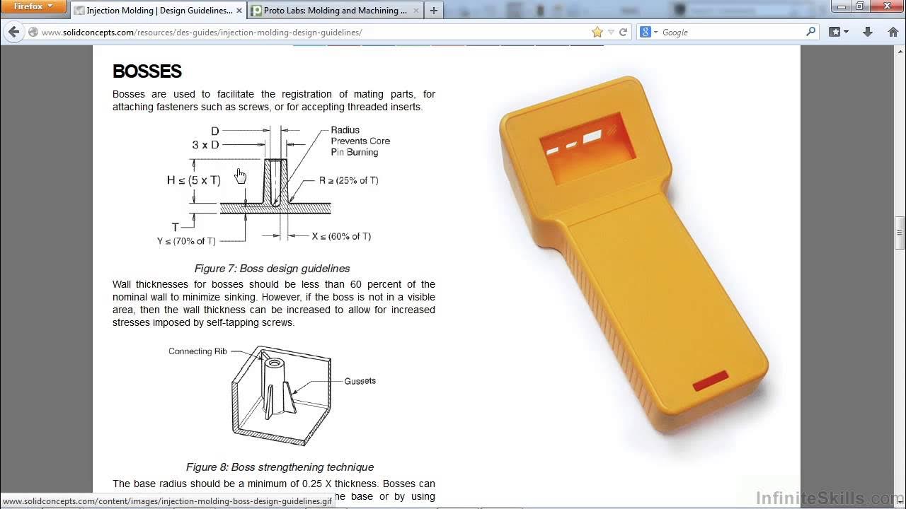 SolidWorks - Molded Part Design Tutorial | Design Guidelines - YouTube