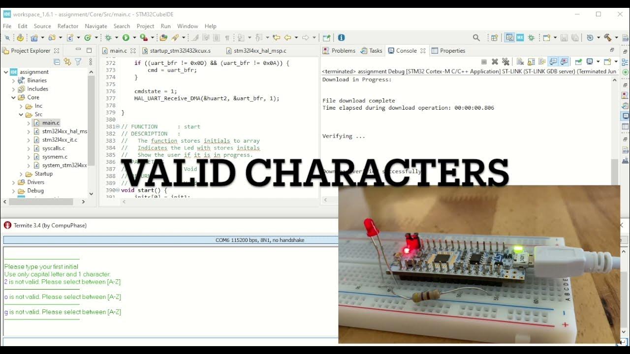 STM32 Morse Code indicator / UART / Embedded C programming - YouTube