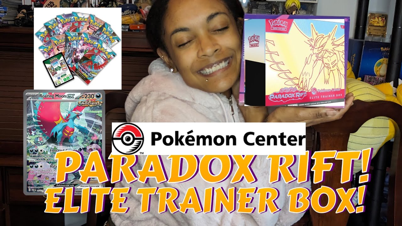 POKEMON CENTER PARADOX RIFT ROARING MOON ETB! Opening an Elite Trainer ...