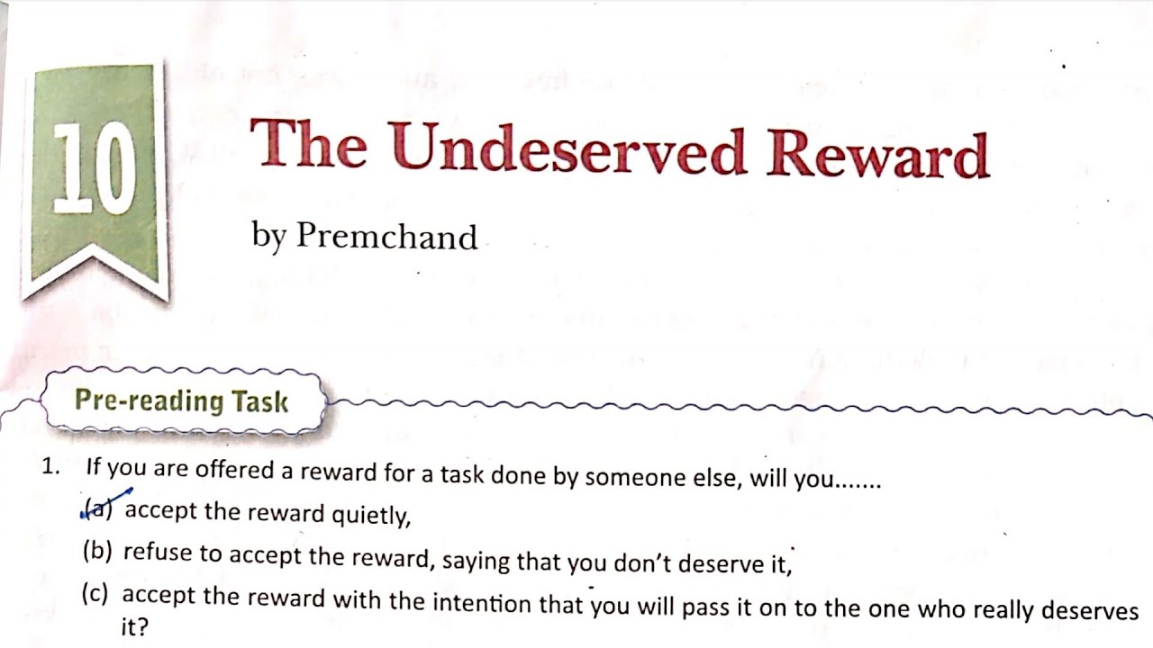 The Undeserved Reward (Part 1) - DAV Class 8 English - YouTube