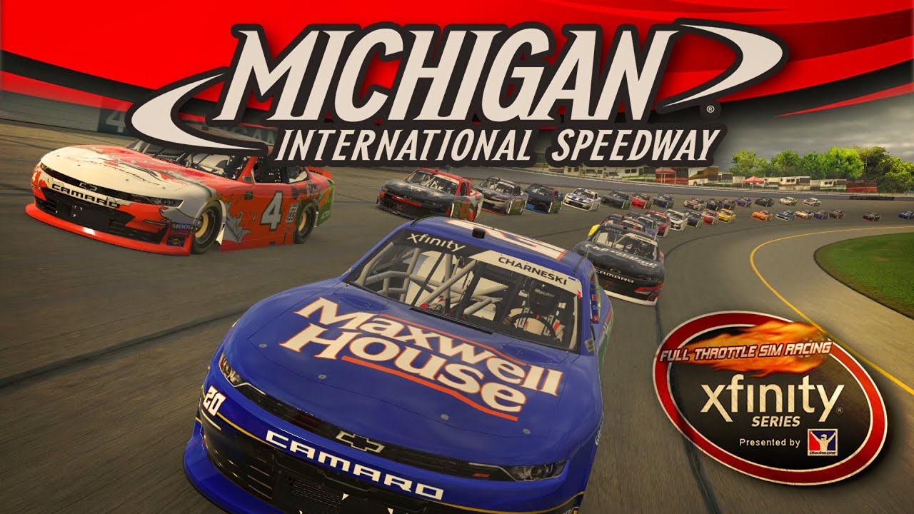 Full Throttle Sim Racing - Michigan Speedway Xfinity Race - YouTube