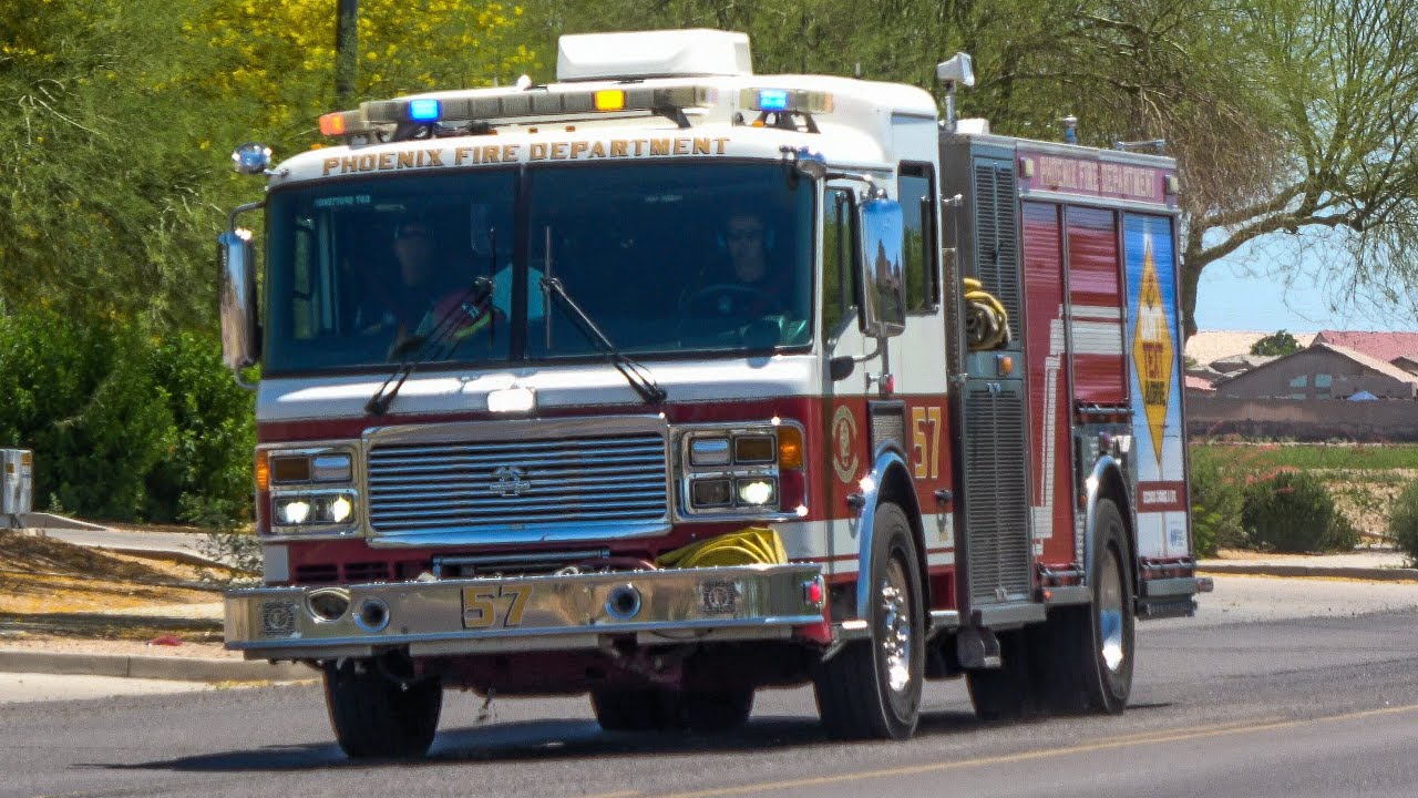 *x2* Phoenix Fire Dept. Engine 57 Responding - YouTube
