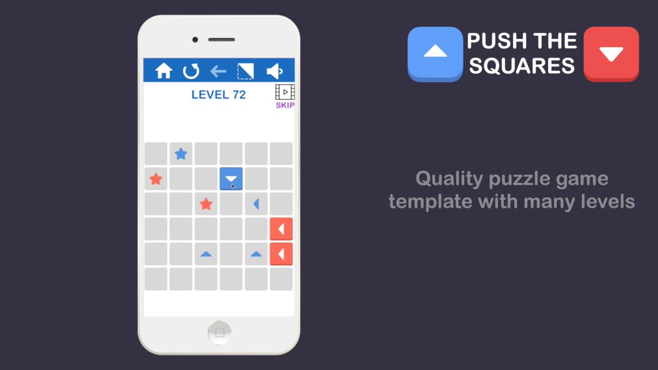 "Push The Square" game template - YouTube