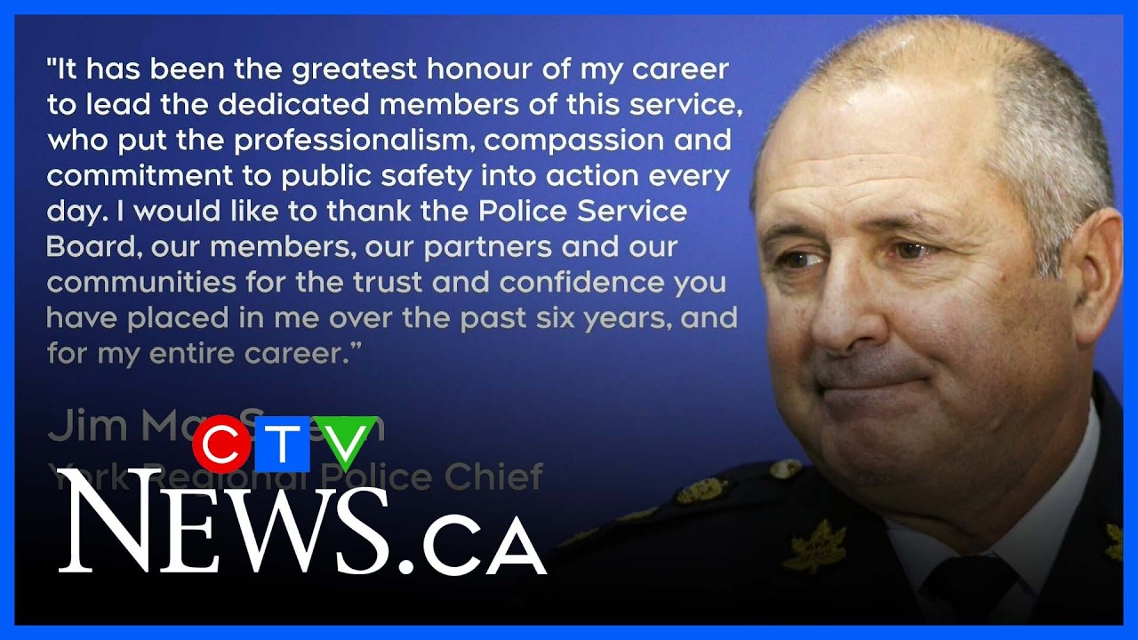 York Regional Police Chief Jim MacSween ready to retire - YouTube