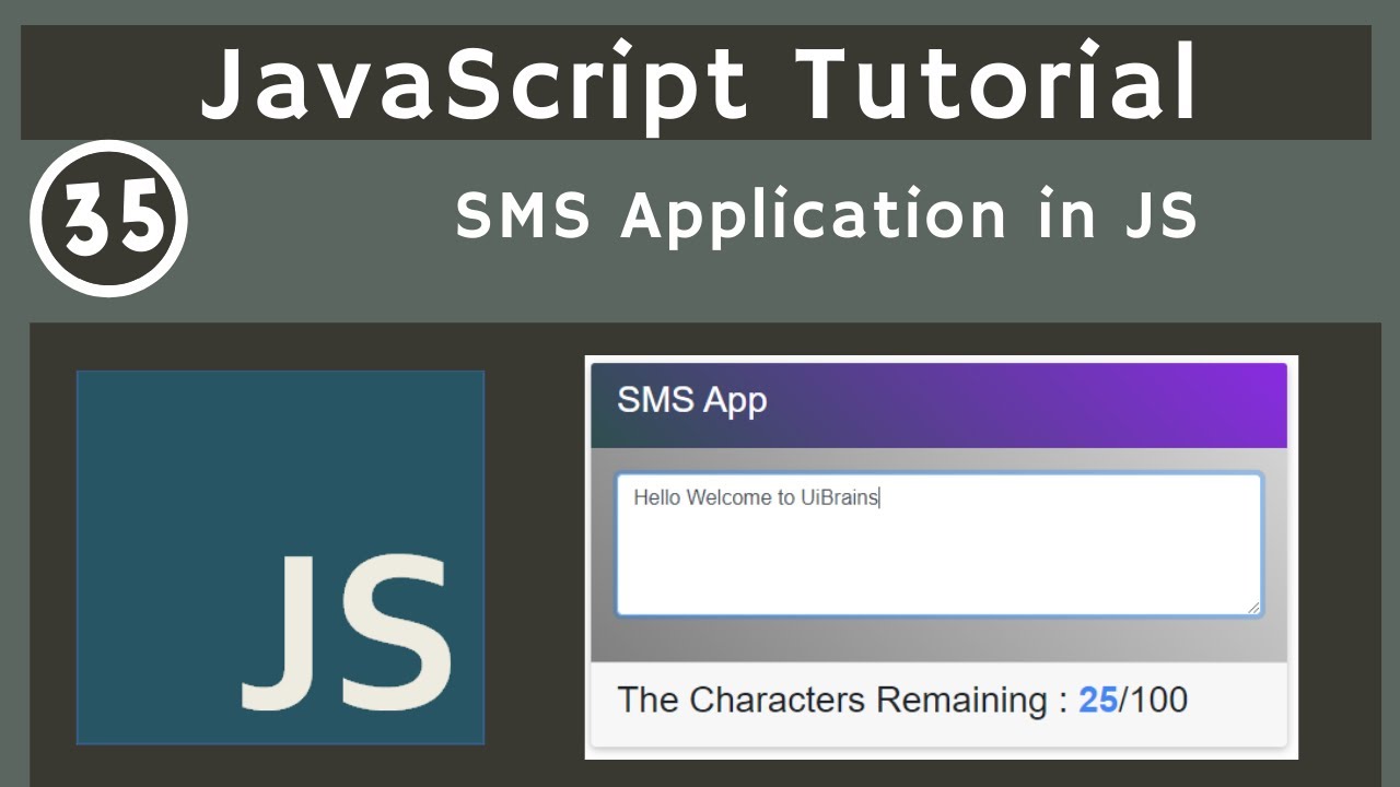 35 Sms App Using Js Dom In Javascript Javascript Tutorial Uibrains 8222