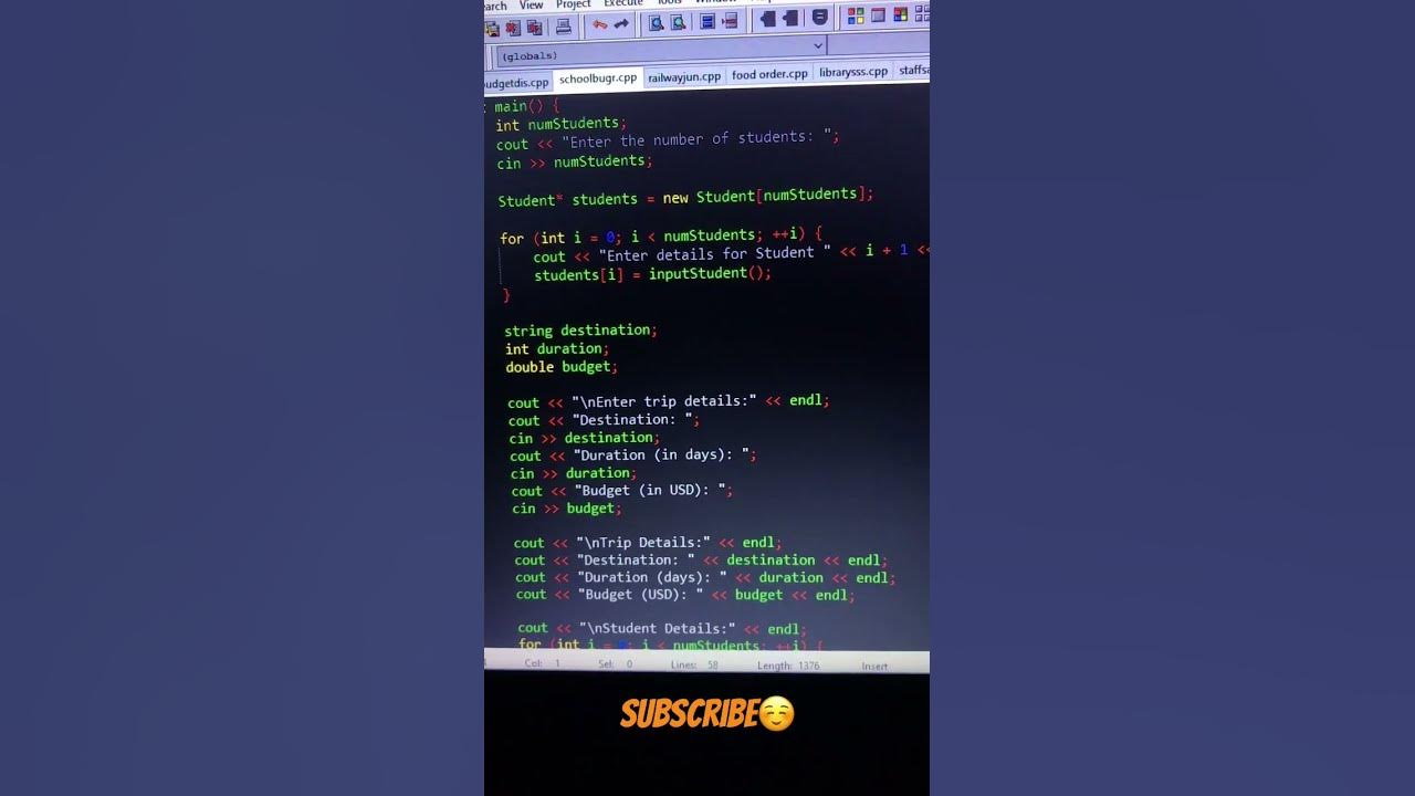 School Trip Ide Dev C Cppprogramming Youtube