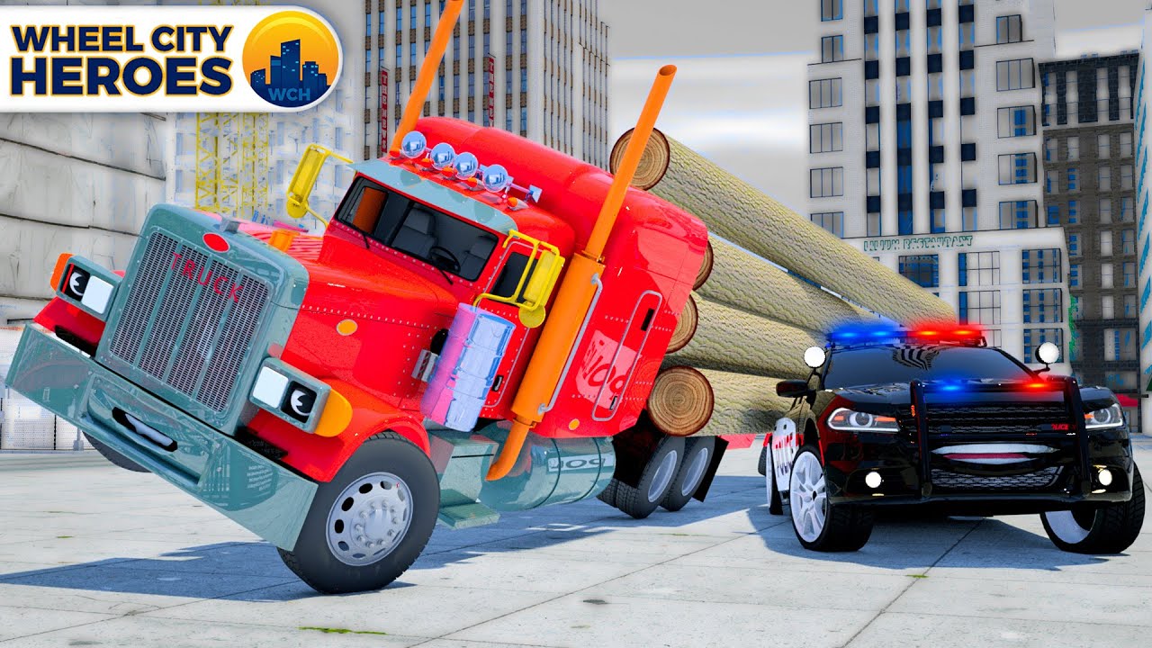 Fire Truck Frank Cleaning Bridge from Obstacle | Wheel City Heroes USA ...