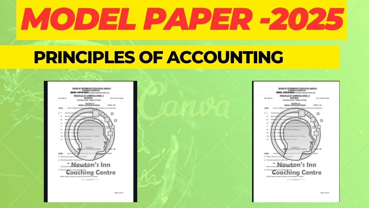 First Year Accounting Model Paper 2025 | Sindh Board Model Paper 2025 ...